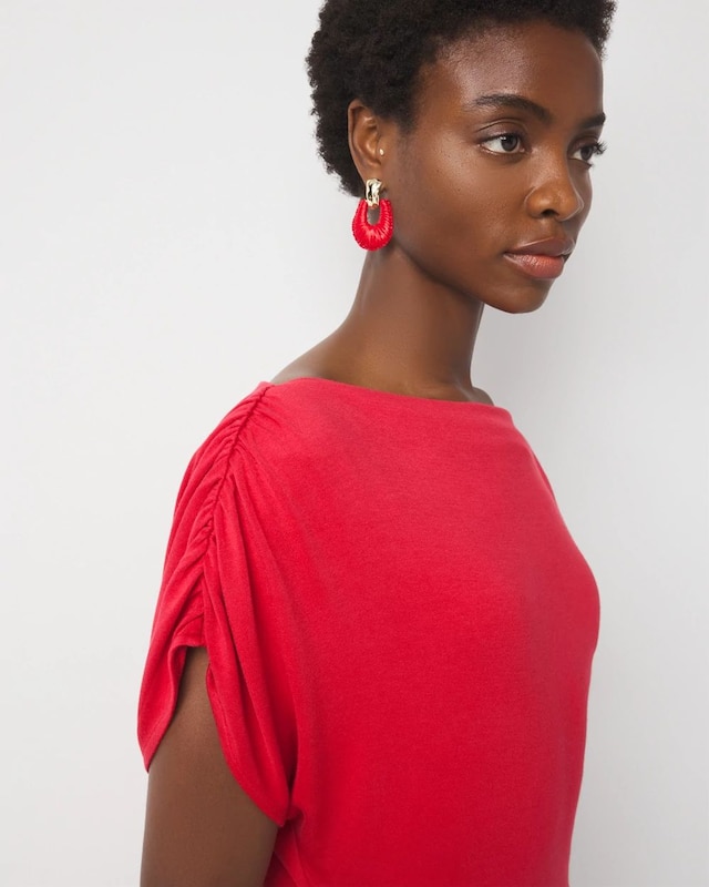 Asymmetric Ruched Top | White House Black Market